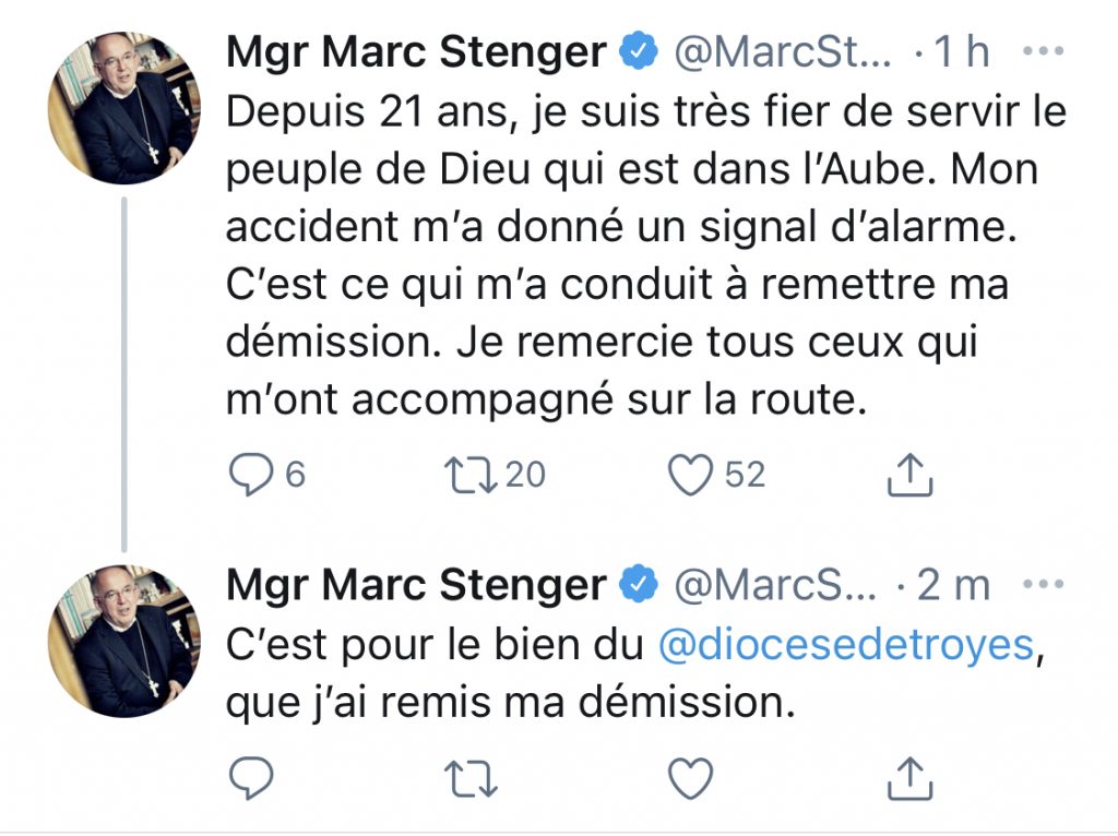 La démission de Mgr Marc Stenger acceptée par le Pape - InfoCatho